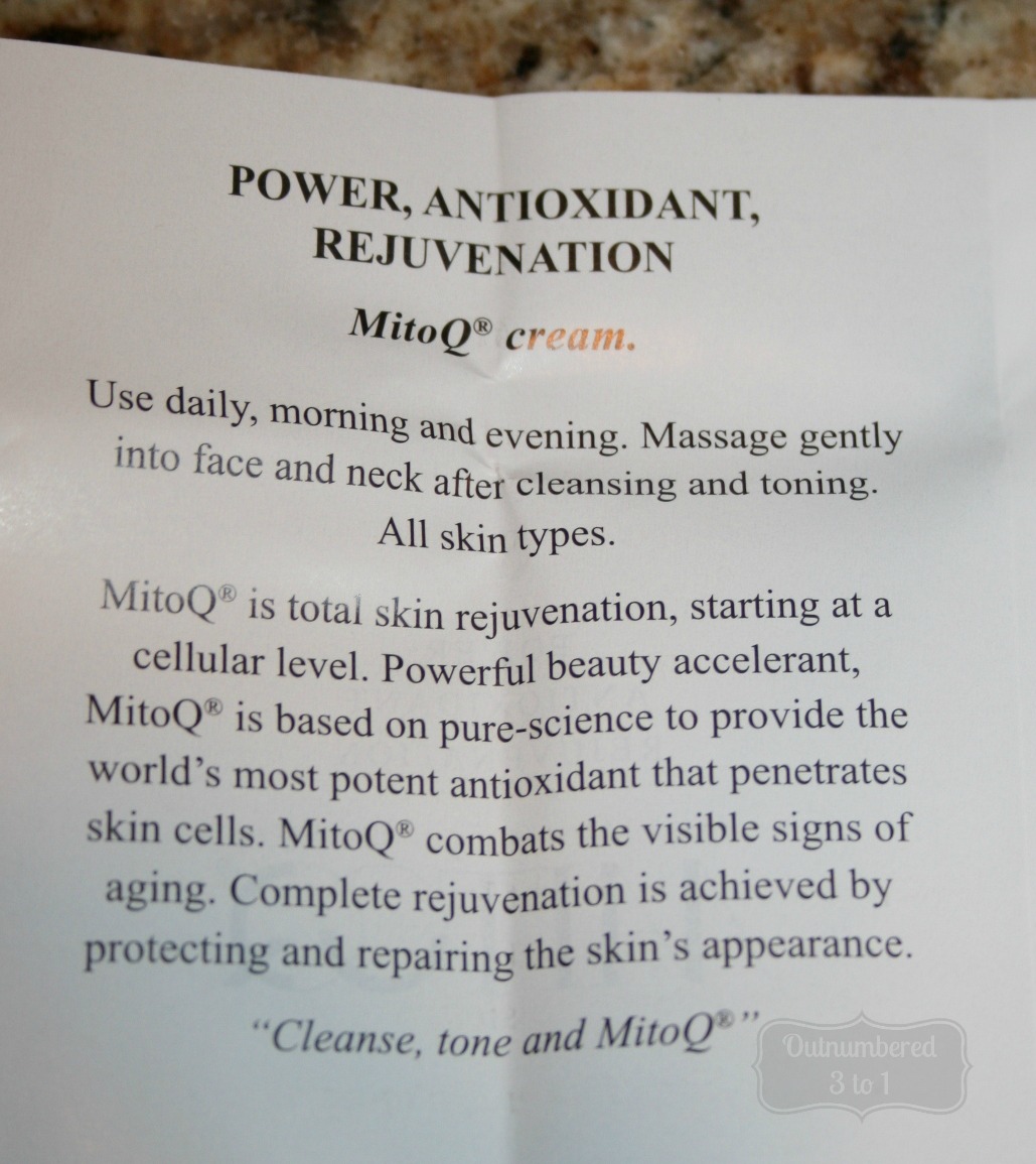 MitoQ Anti-Aging Skincare Review - Outnumbered 3 to 1