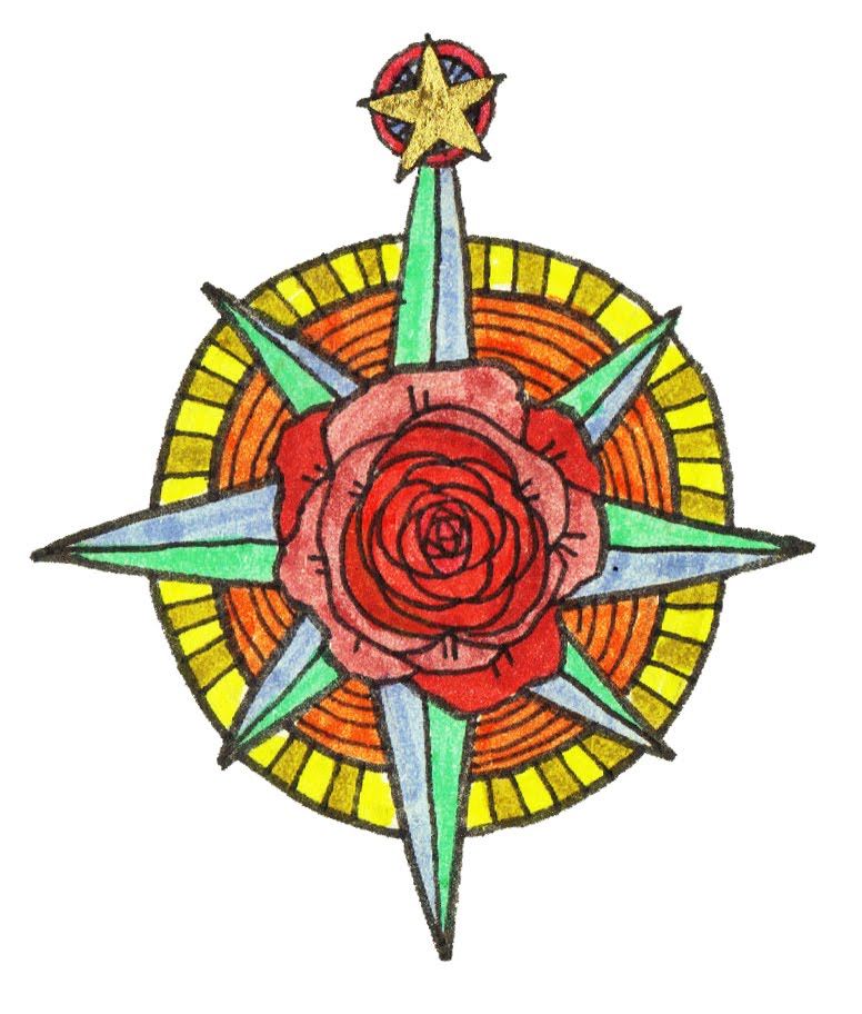 Illustrated Maps: Compass Rose