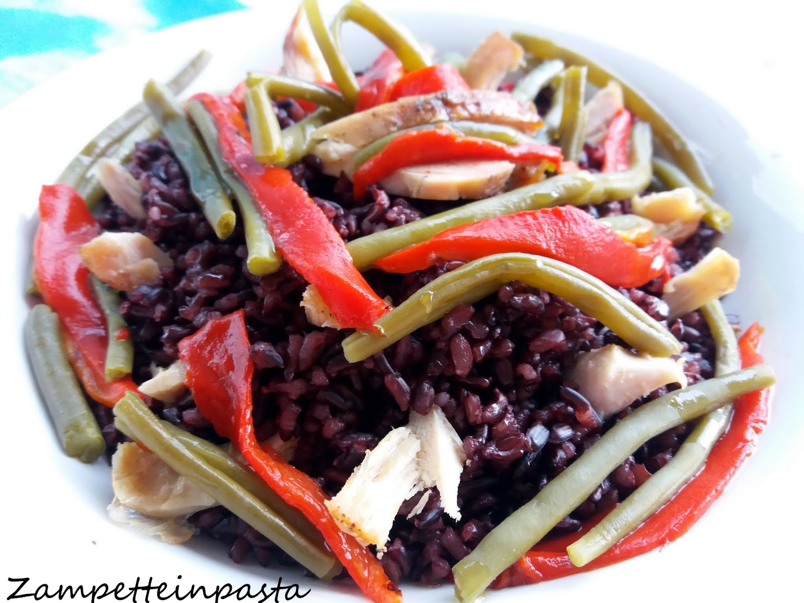 RISO NERO VENERE CON POLLO E VERDURE | ZAMPETTE IN PASTA