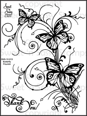 Golden Inkspirations: Butterfly Flourish
