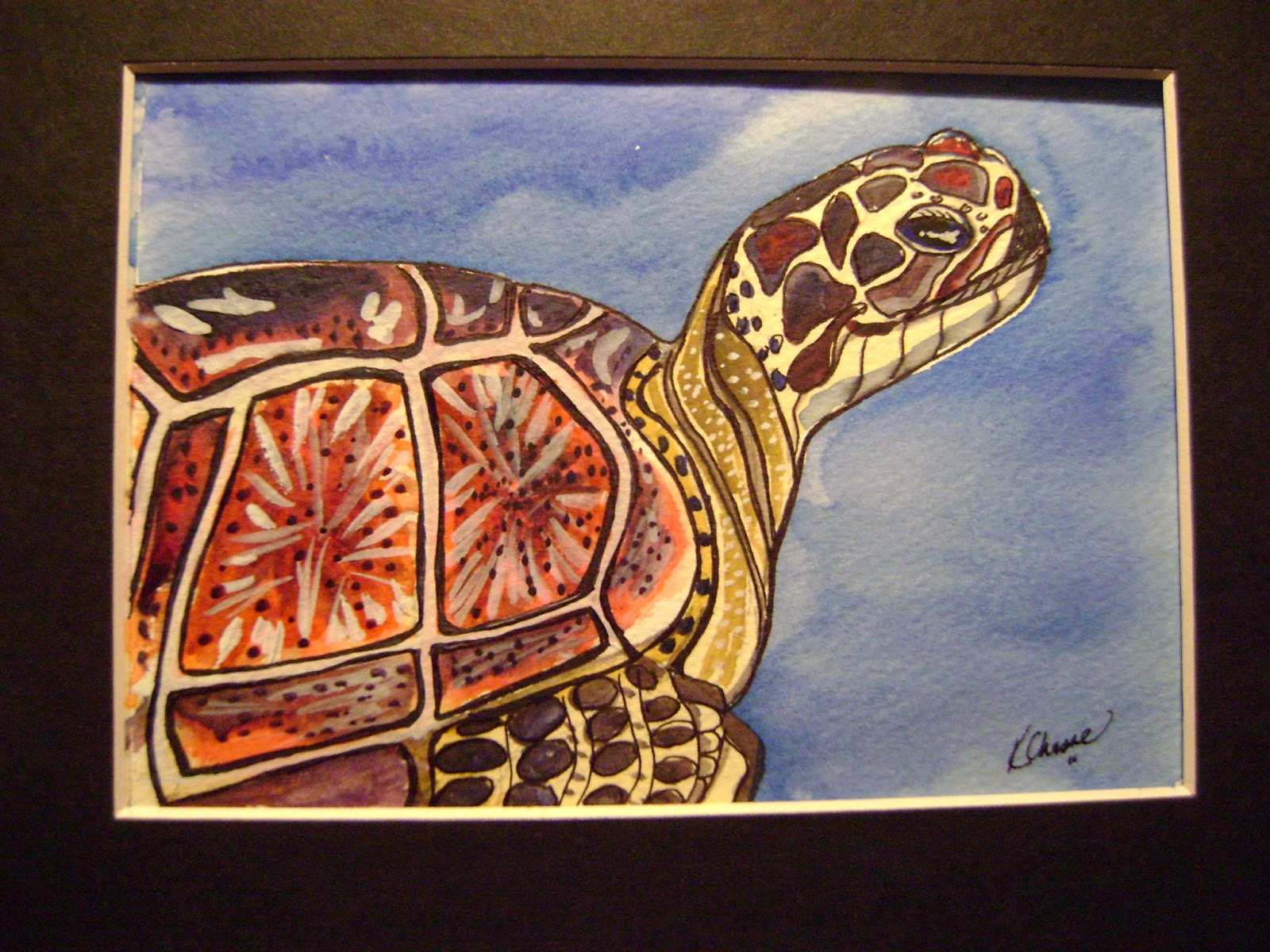 Kellie Chasse Fine Art: "Whimsical Sea Turtle"