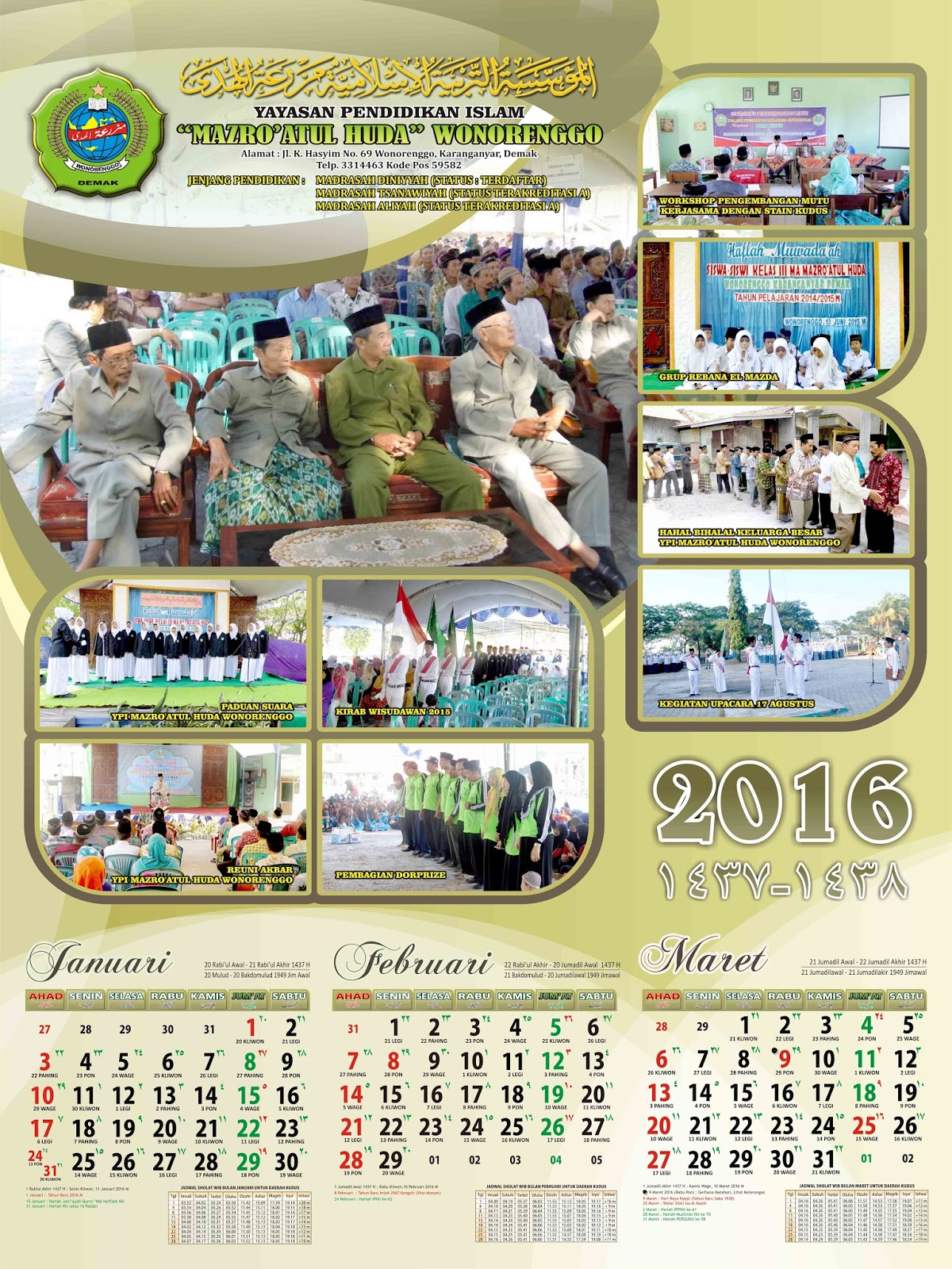 Desain Kalender 2016 part 2 (3 bulan per-lembar ukuran 48x64 cm) ~ Zest ...