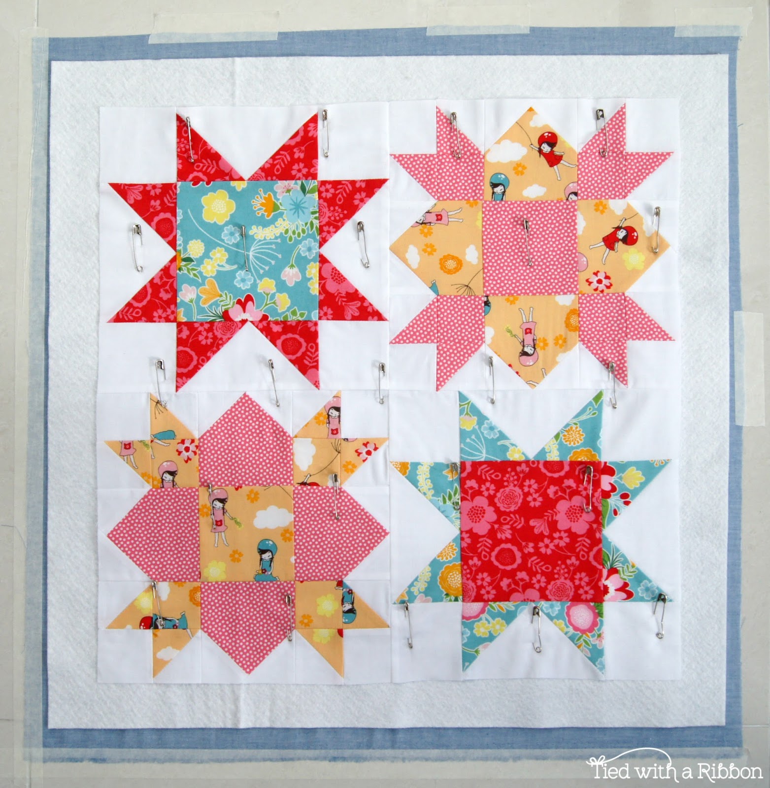 Tied with a Ribbon: Sweet Stars Sew Along - Machine and Free Motion ...