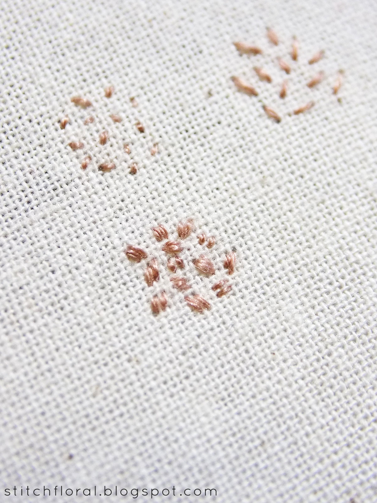 Learn how to seed stitch and how to shade with seeding - Stitch Floral