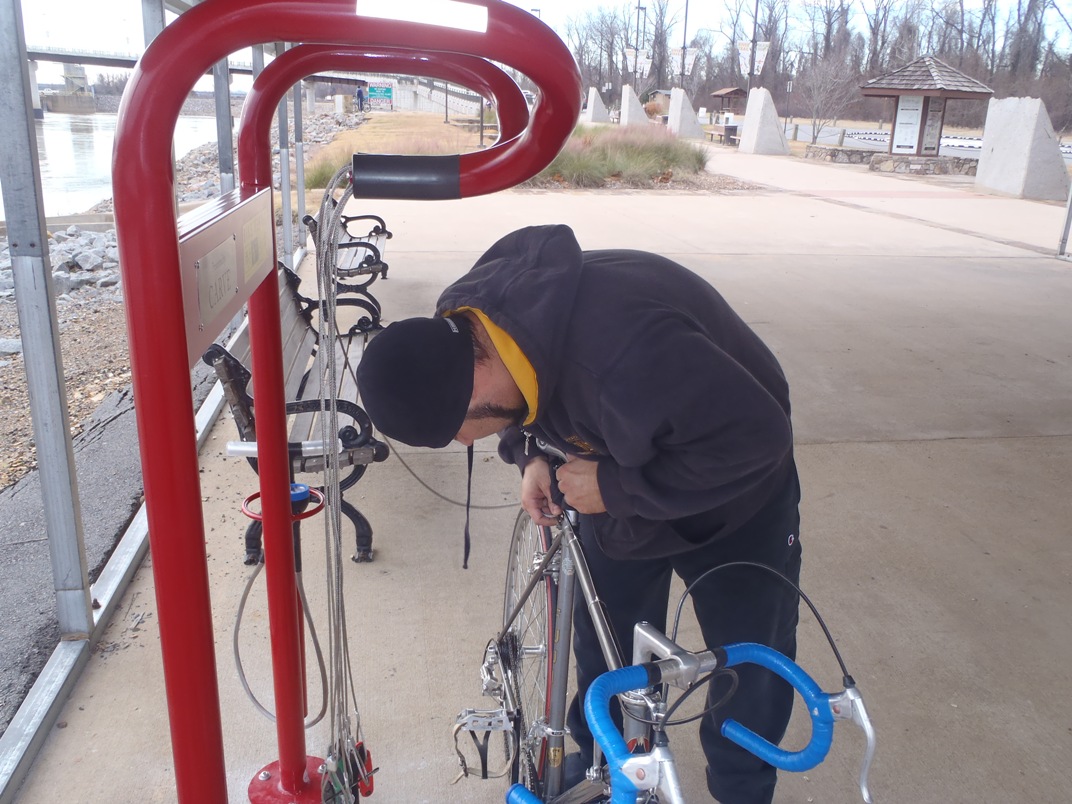 JBar Cycling: Team CARVE At Work: River Trail Bike Repair Station