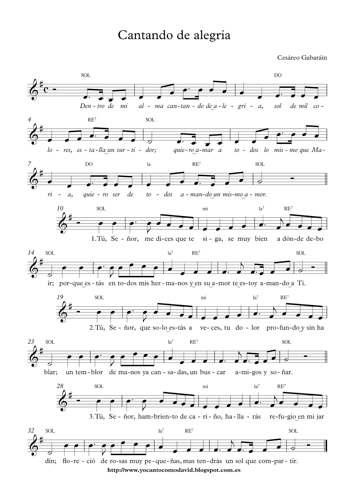 Cantando de alegría | Yo canto como David