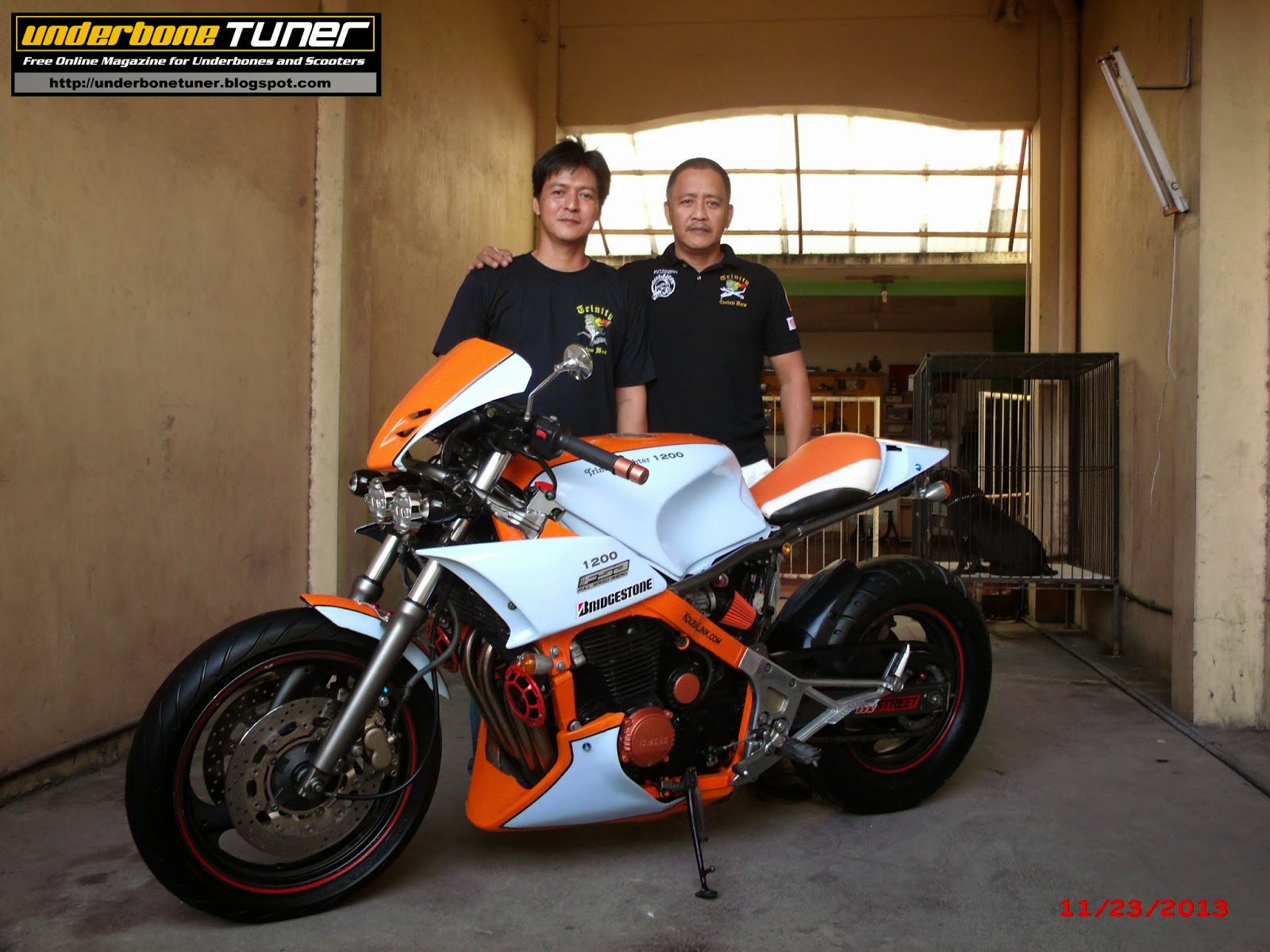 underbone tuner: The Yamaha FJ1200 Street fighter by Trinity Customs Werx