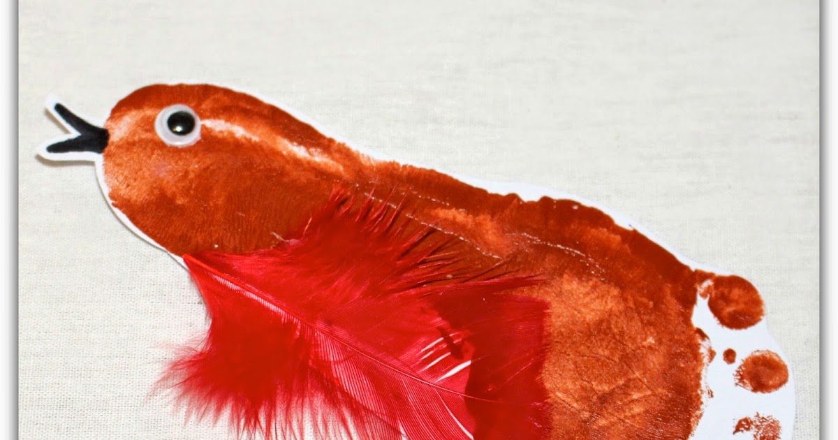 Footprint Robin - Messy Little Monster