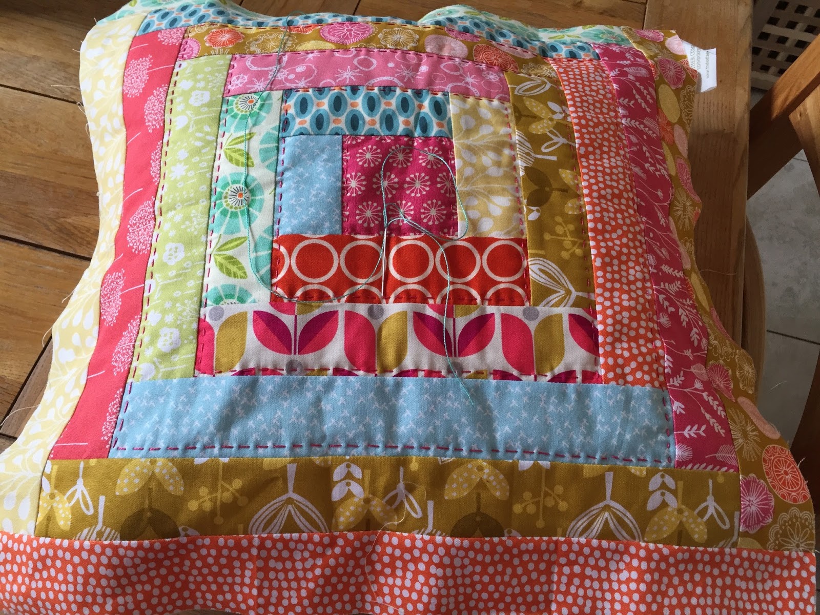 Doris & Hazel: Log cabin patchwork