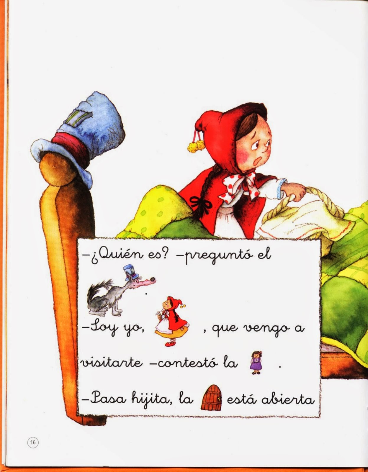El profe y su clase de PT: Cuento con pictogramas "Caperucita roja"