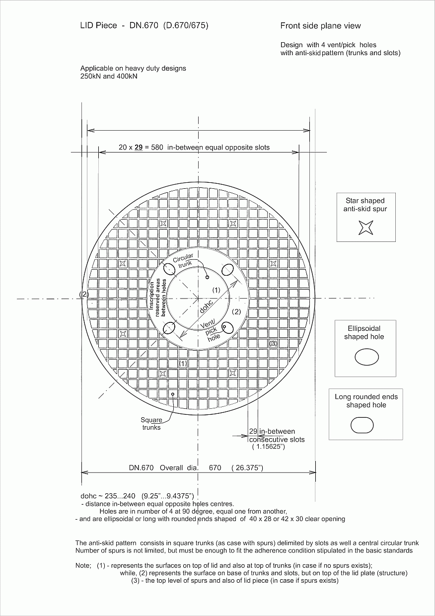 Municipal Castings: DN670 - Ductile iron manhole cover and grate ...