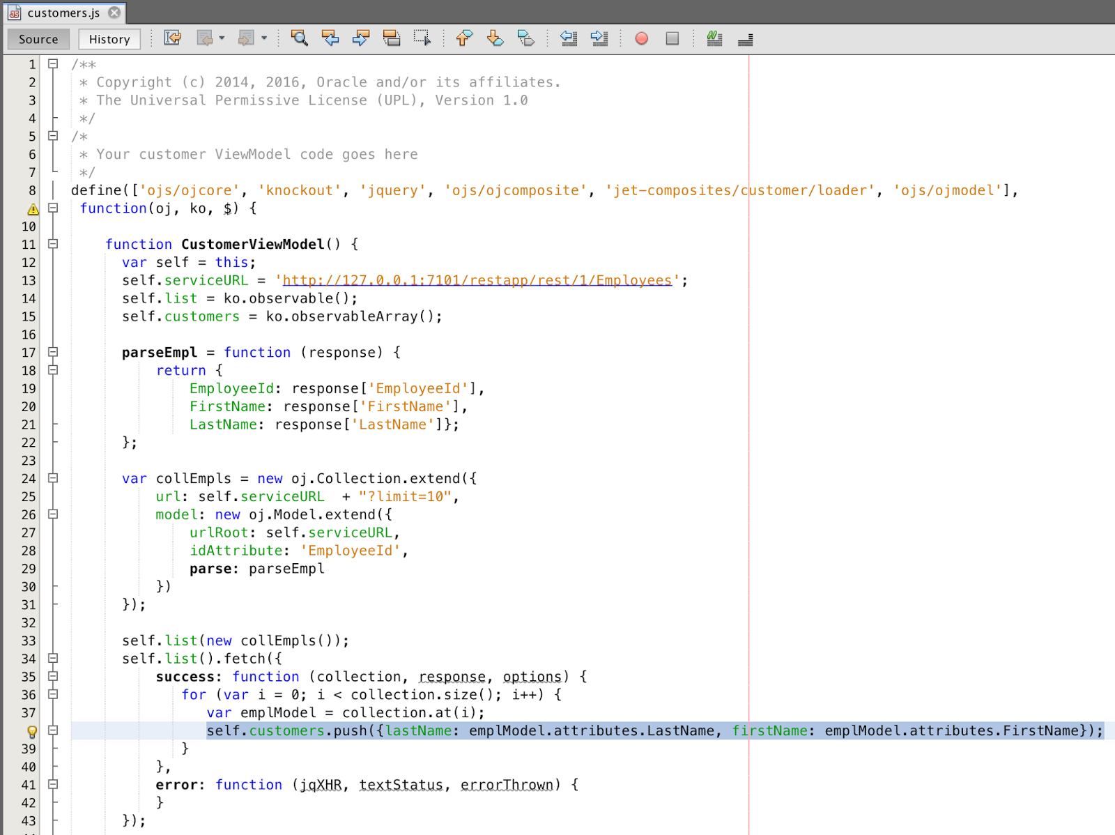 Andrej Baranovskij Blog: Oracle JET Composite Component and ADF BC REST
