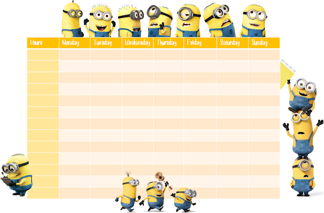 É Mesmo Simples: Minions School Timetable