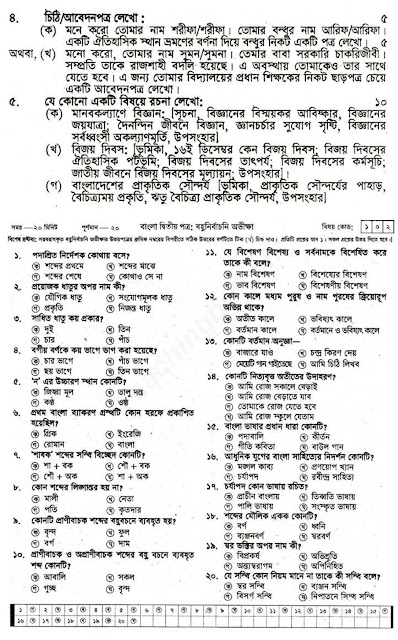 JSC Bangla 2nd Paper Model Question - 01
