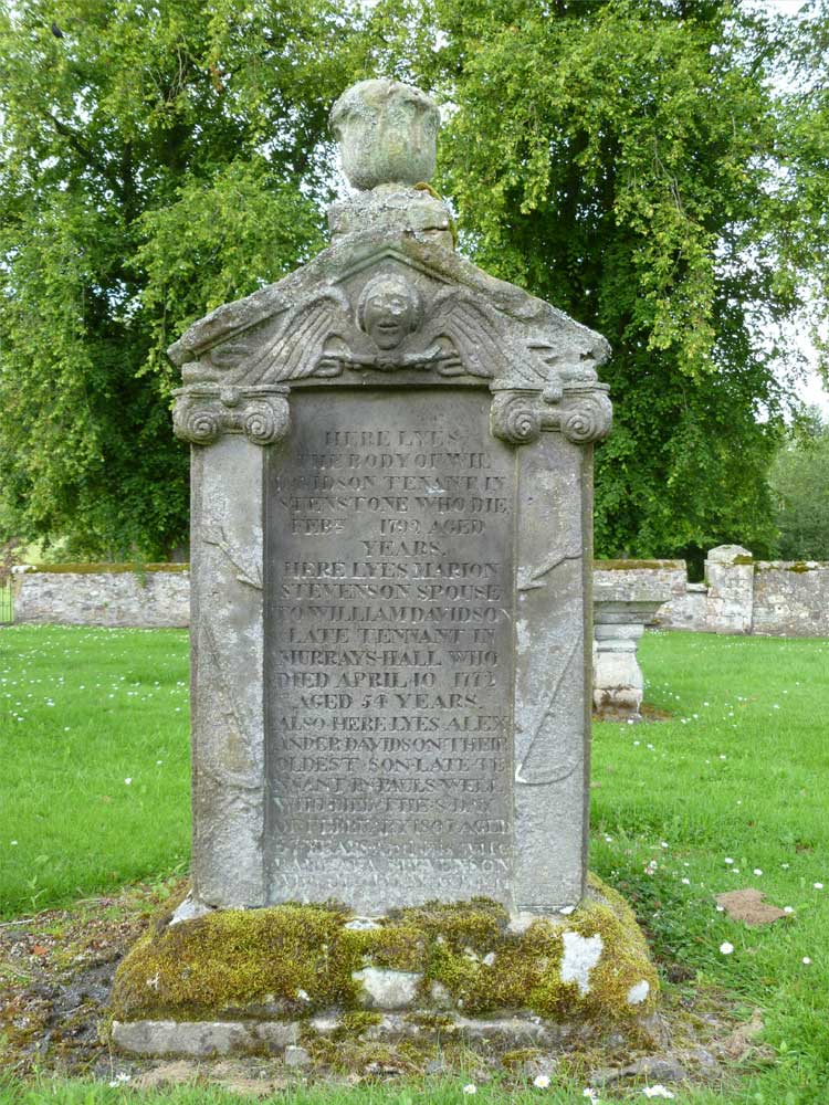 West Linton Graveyard: Wil Davidson's gravestone