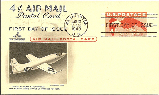 Postcards Etcetera: Air Mail - Postal Cards - 1st Day of Issue