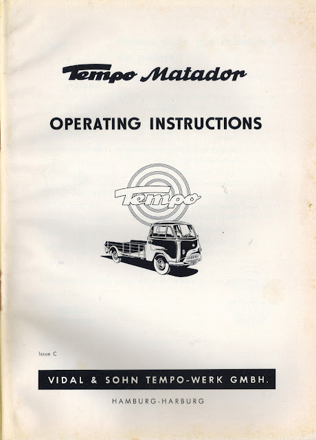 Project Tempo: Tempo Matador English Owners Manual