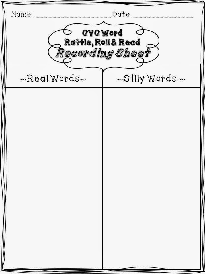 My Kindergarten Obsession : Free CVC Center: Rattle, Roll & Read