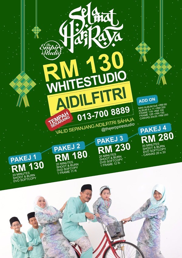 Photoshoot Raya Murah Whitestudio Di The Empire Studio Johor Bahru