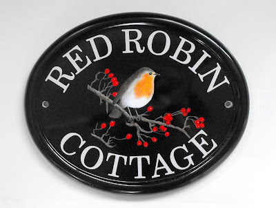 Pictorial House Signs from Yoursigns Ltd: Red Robin House Sign