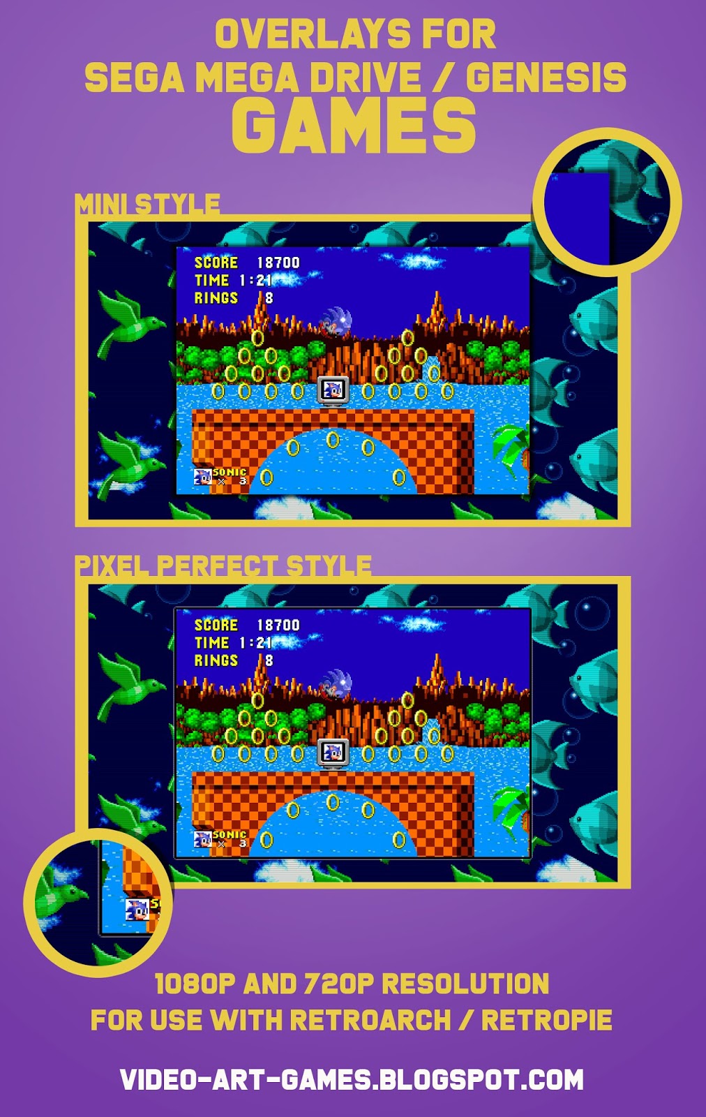 Overlays para juegos de Sega Megadrive