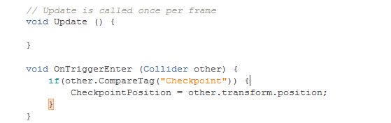 AnimMark: Unity C# Tutorial: Creating Checkpoints