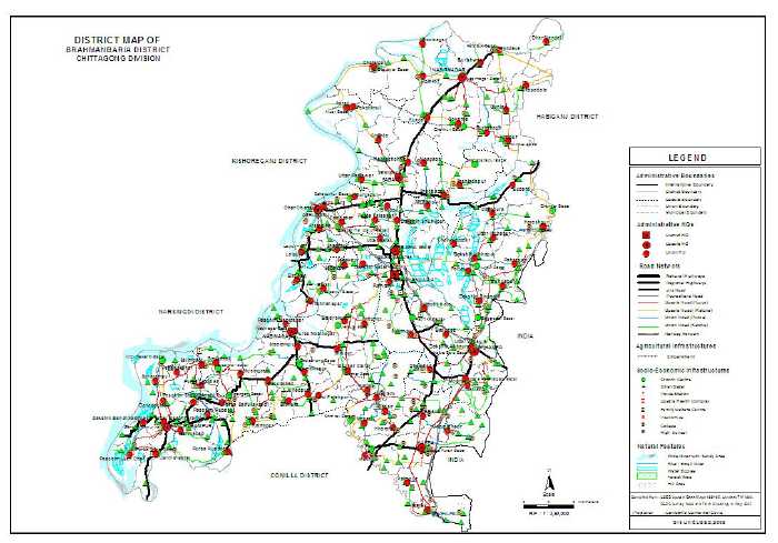 Maps of Bangladesh: Brahmanbaria District