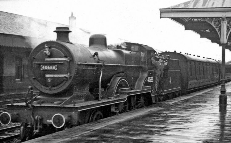 Tour Scotland: Old Photograph Railway Station Kilmarnock Scotland