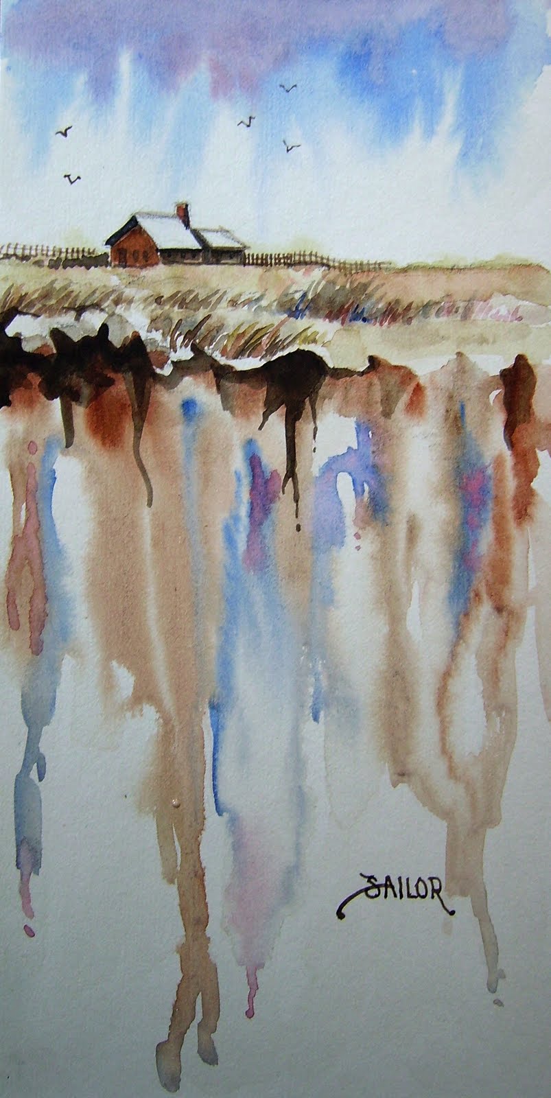 Watercolor in the Village: Using a High Horizon Line in a Horizontal ...