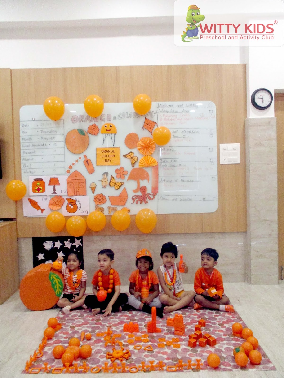 On the top of the World...: Orange Colour Day( Nursery, Witty Kids ...