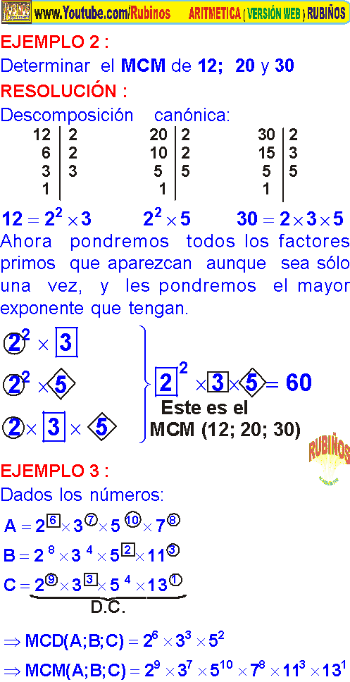 MCD Y MCM EJERCICIOS RESUELTOS PDF