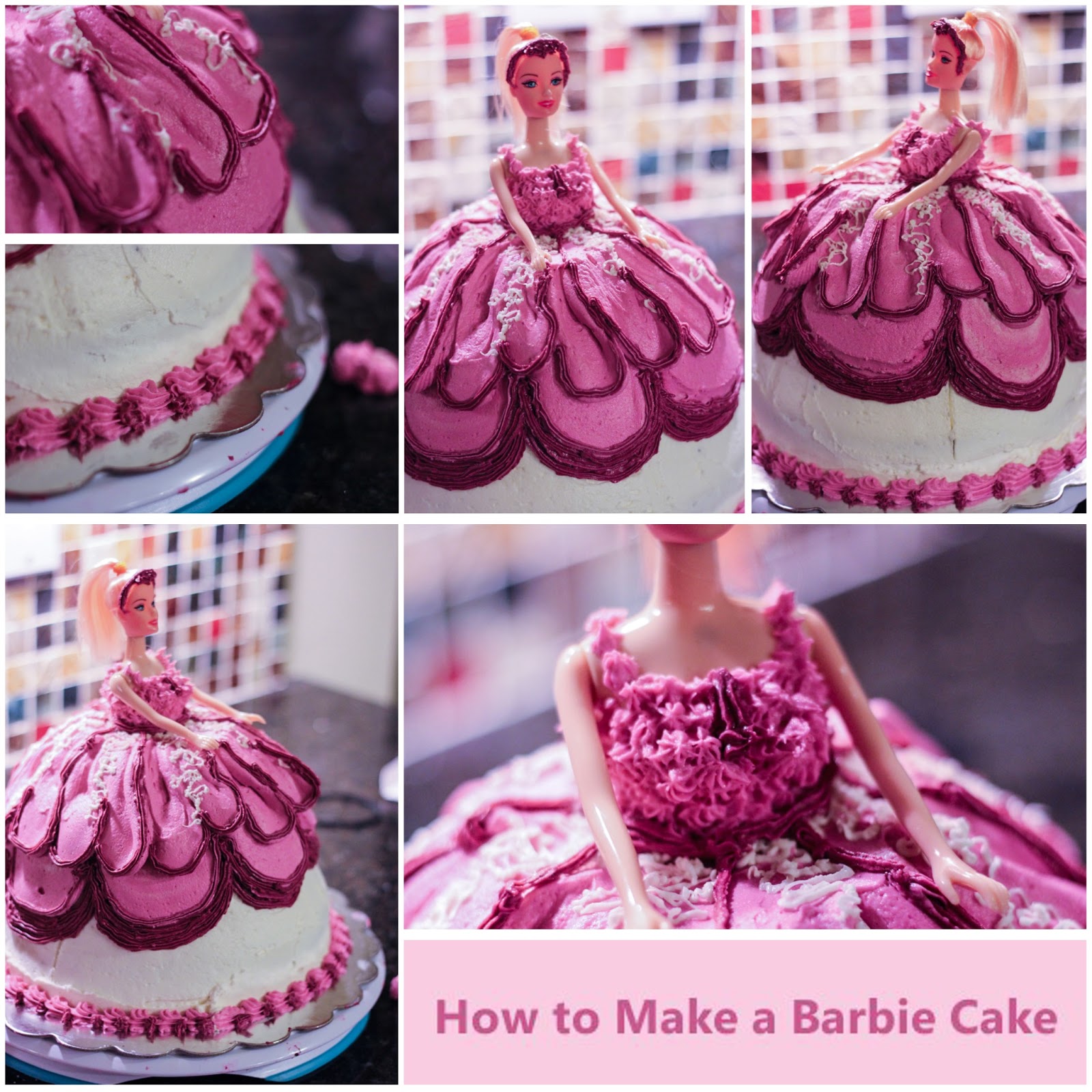 See Mommy Doing: How to Make a Barbie Cake