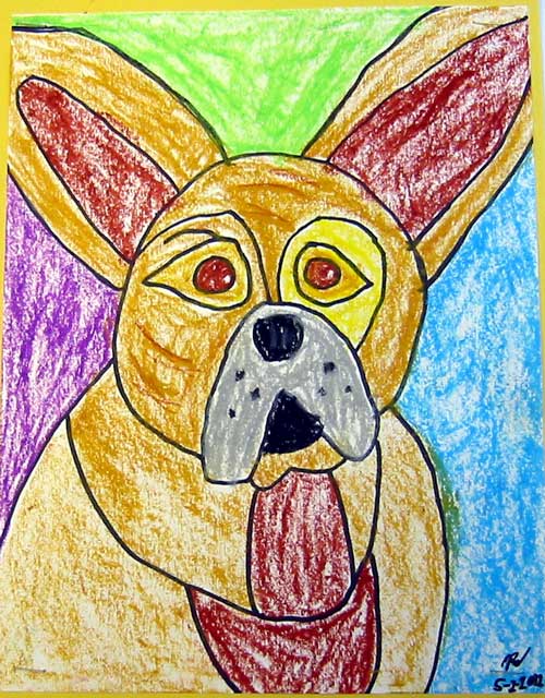 Artist Ron Burns Dog Portrait