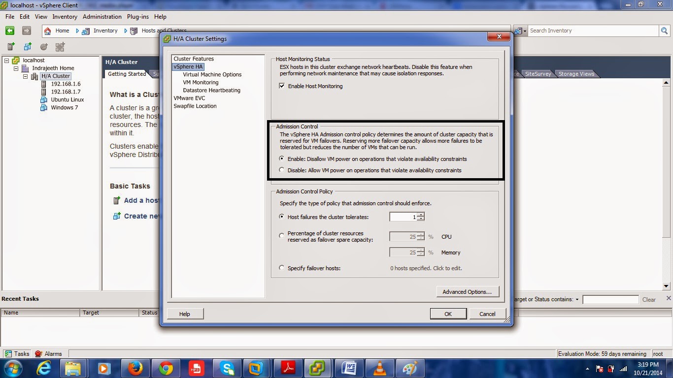 Vmware : vSphere High Availability (HA)