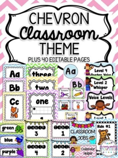 The Twenty Something Teacher: Chevron Classroom Theme FREEBIE
