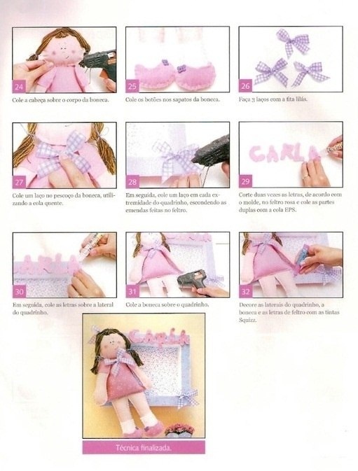 Boneca no quadrinho passo a passo (Molde gratuito) para imprimir - Ver ...