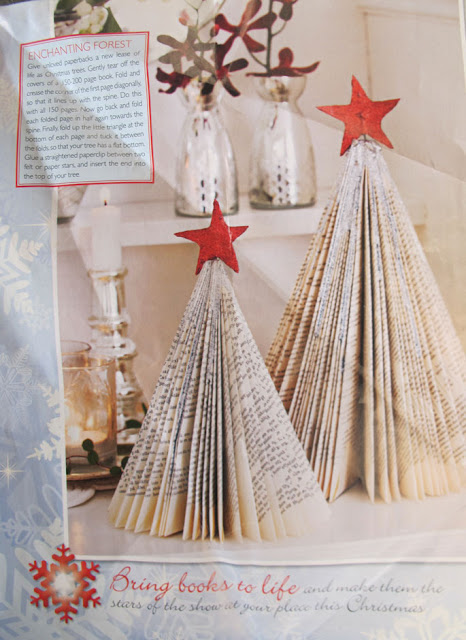 Life Images by Jill: How to fold a book Christmas tree table decoration