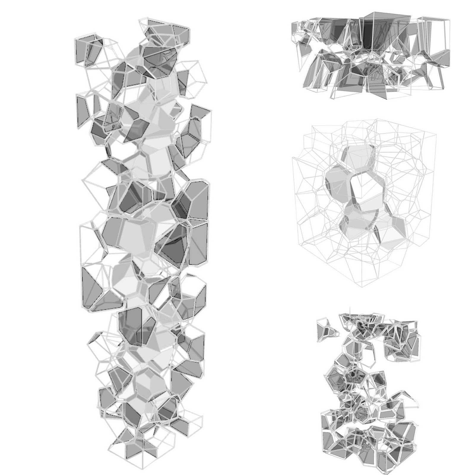 3d Voronoi Grasshopper Rhino Architecture Parametric