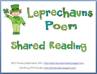 I³: Imagine. Inspire. Innovate.: St. Patty's Day Poem and Freebies