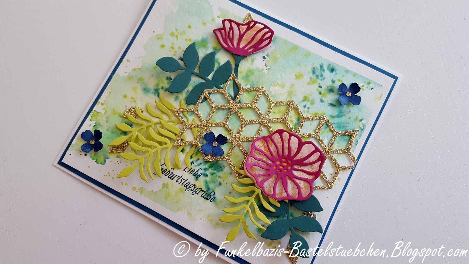 Funkelbazis Bastelstübchen: ausgefallene Geburtstagskarte - mit dem tollen Set Bunt gemischt