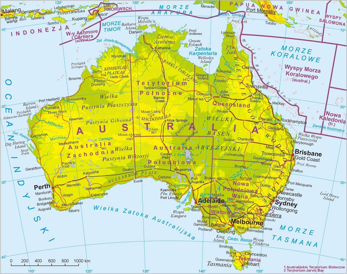 SITIOS TURISTICOS DE AUSTRALIA: UBICACIÓN GEOGRAFICA