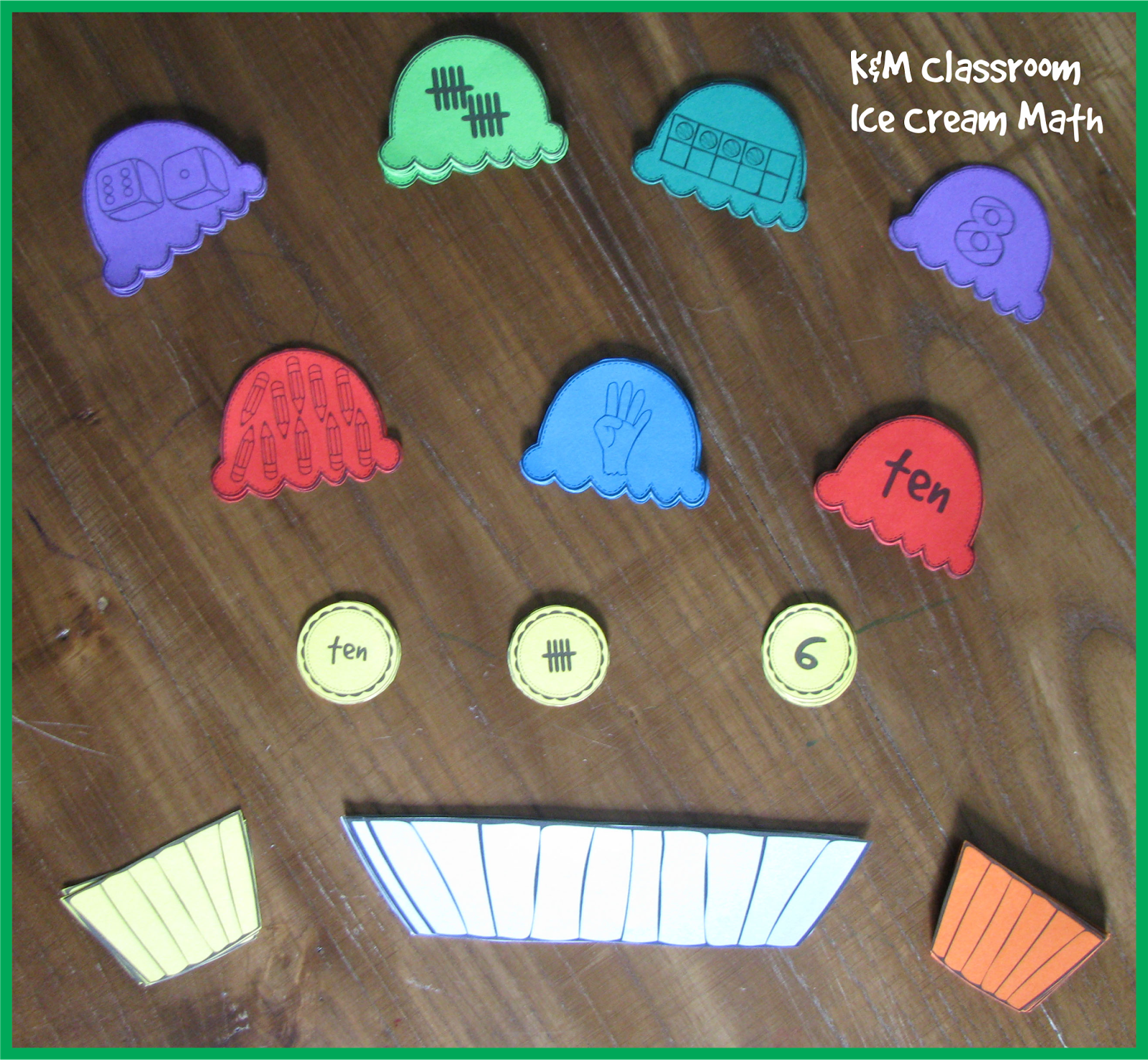 KM Classroom: Ice Cream Math Number recognition