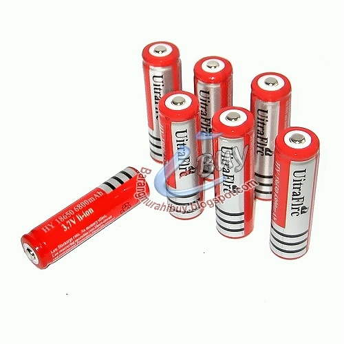 Baterai Senter Cas 18650 Li-ion Merah