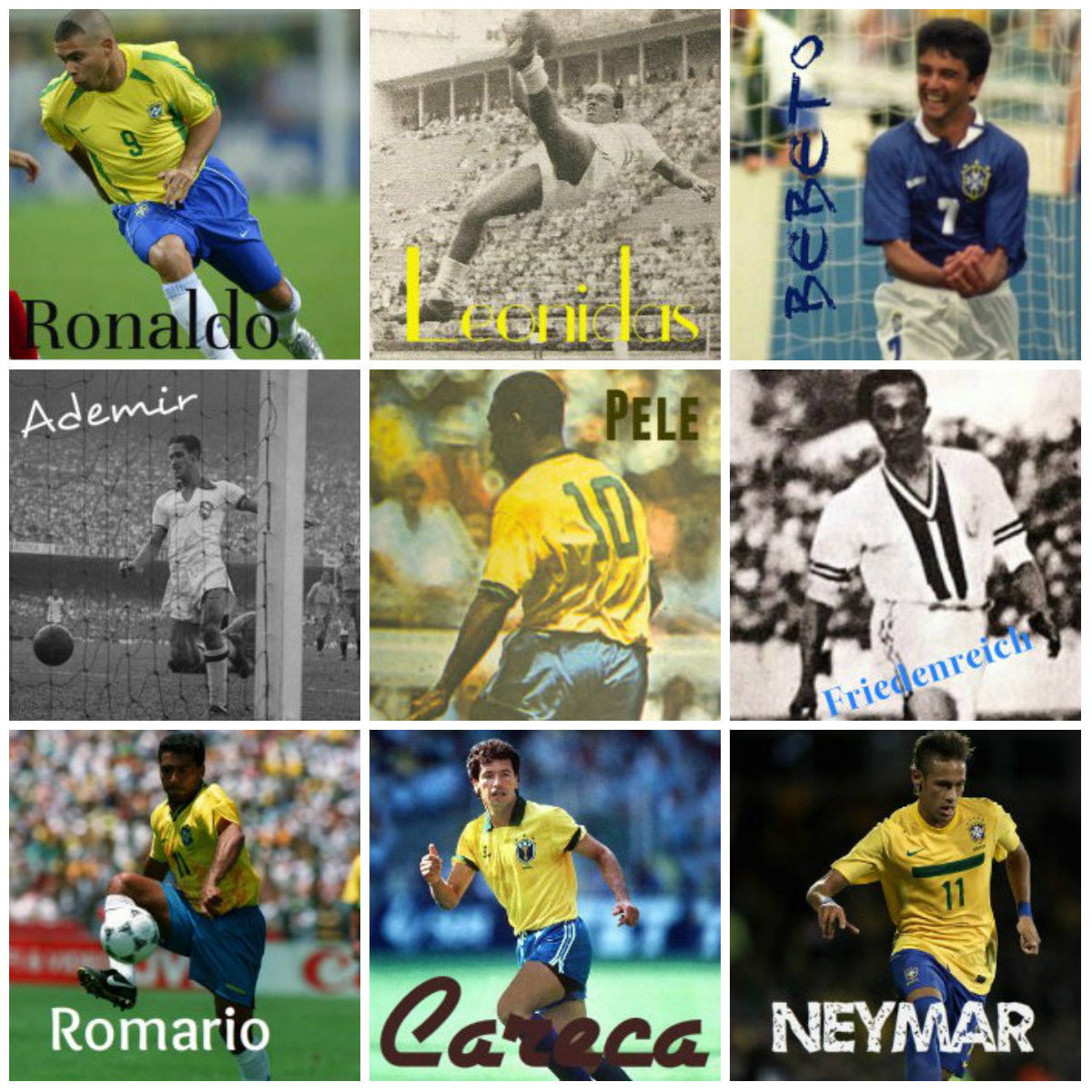 Football Yesterday & Today: Brazil national team's top scorer per year