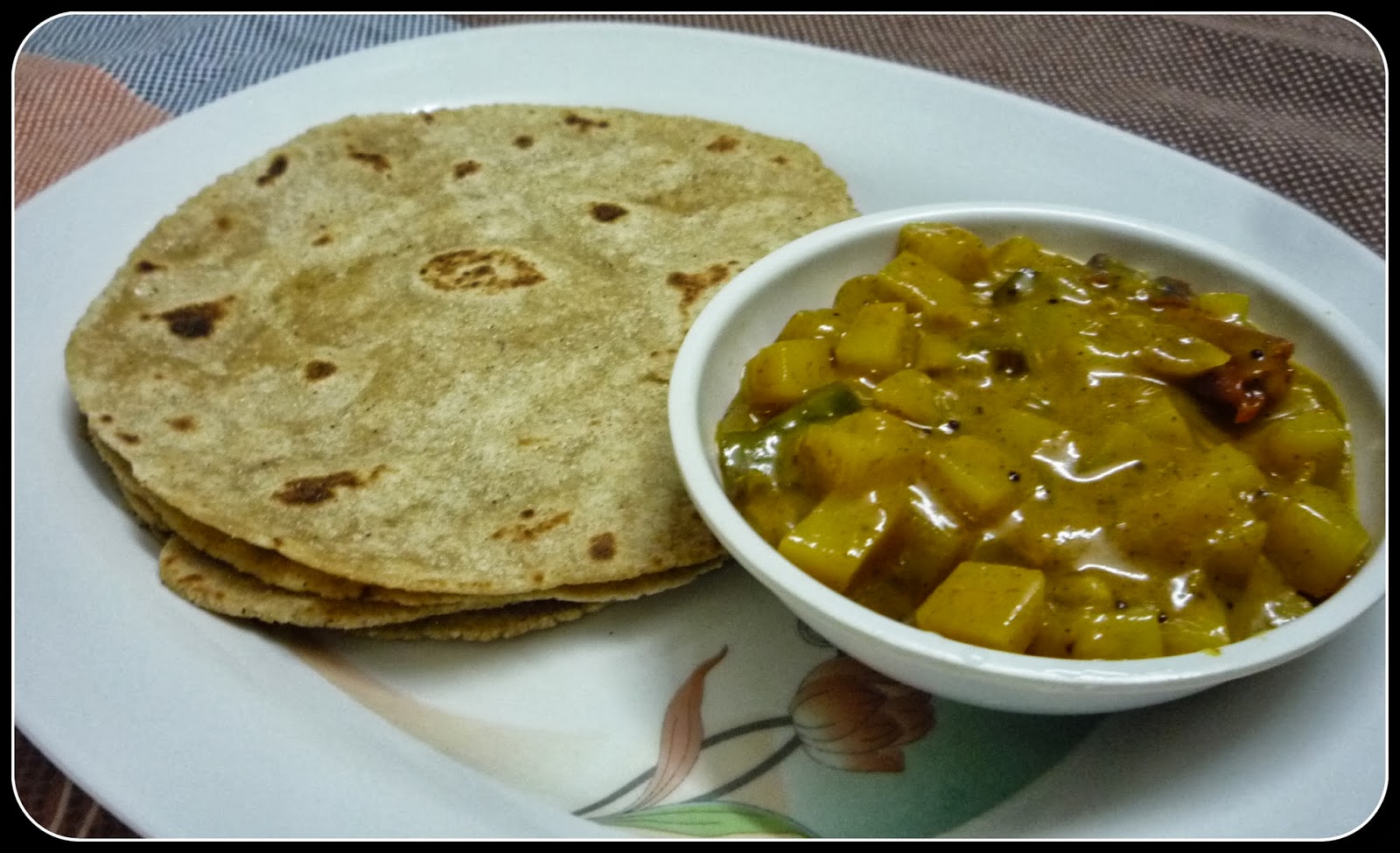 SIRI's FOOD WORLD: ALOO BESAN CURRY/CHAPATHI CURRY/PURI CURRY