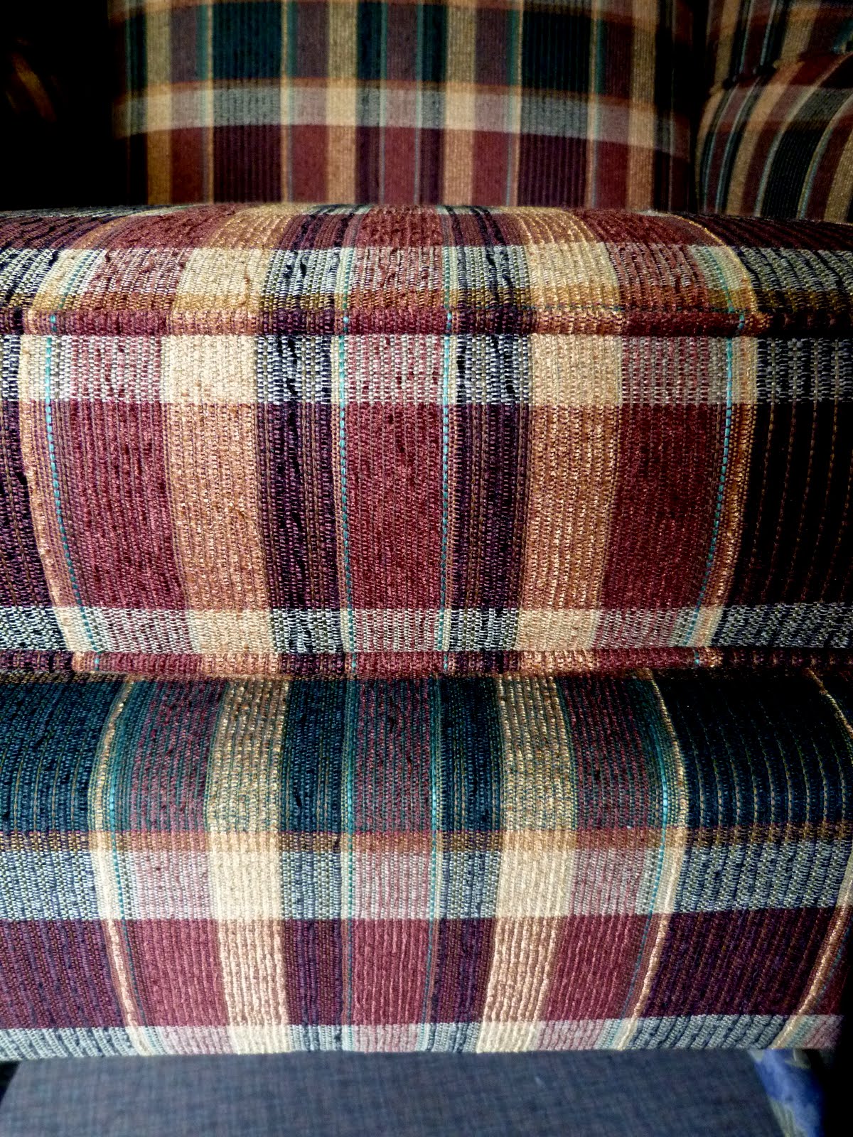 Practical Upholstery Design Studio: Plaid wing back