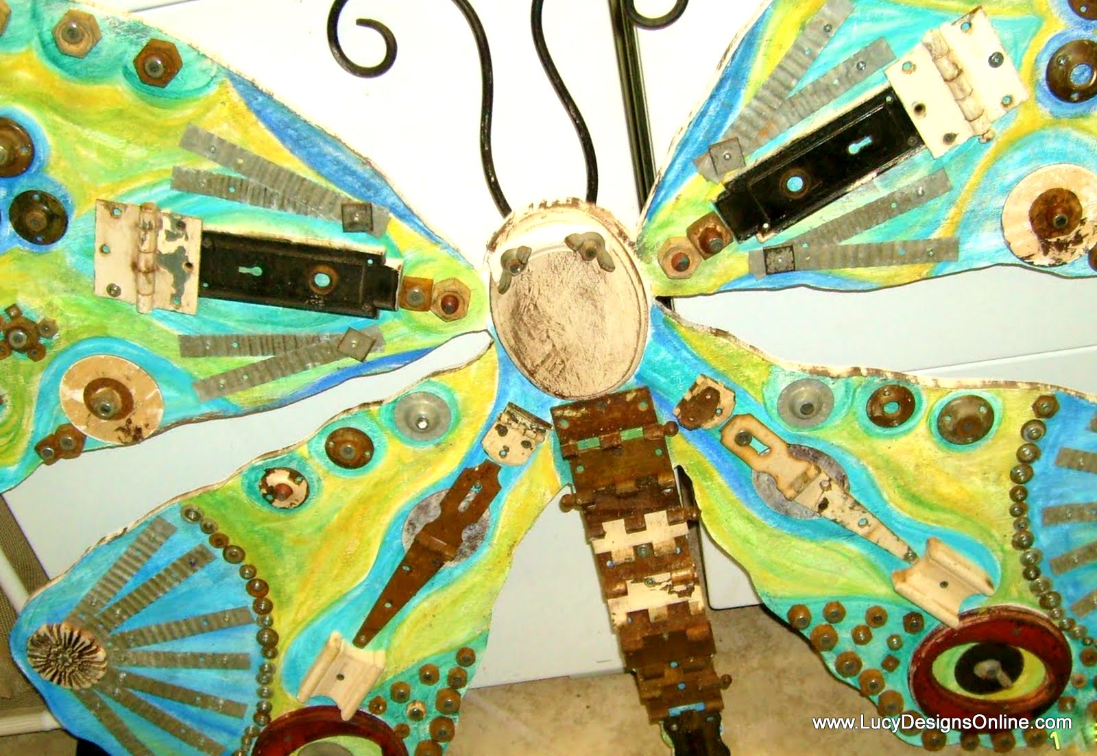 Giant 5 Foot RePurposed and Recycled Wooden Butterfly Art | Lucy Designs
