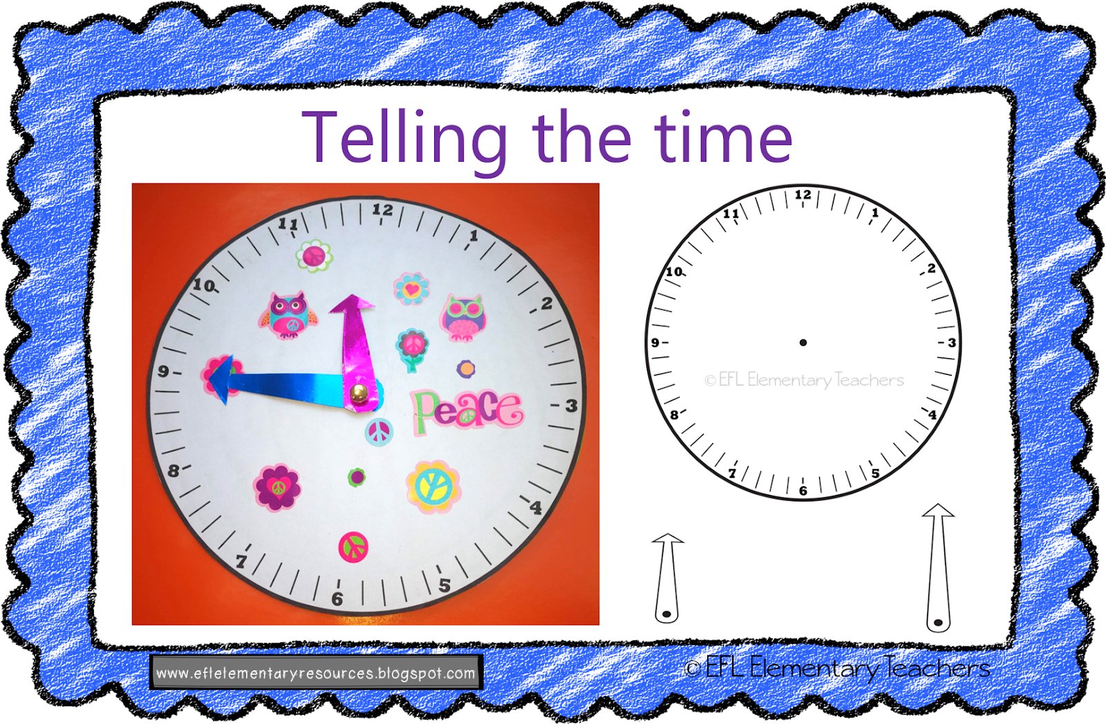 EFL Elementary Teachers: Telling the time for ESL Learners