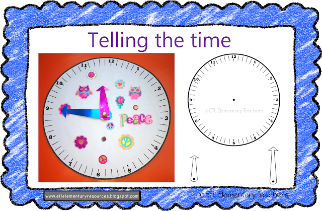 EFL Elementary Teachers: Telling the time for ESL Learners